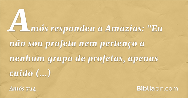 Amós 7:14 - Bíblia