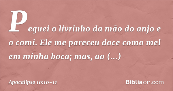 Apocalipse 10:10-11 - Bíblia