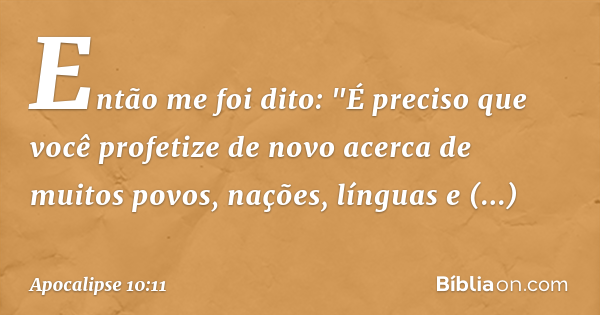 Apocalipse 10:11 - Bíblia