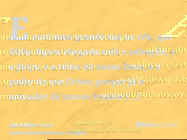 Apocalipse 12:10 - Bíblia