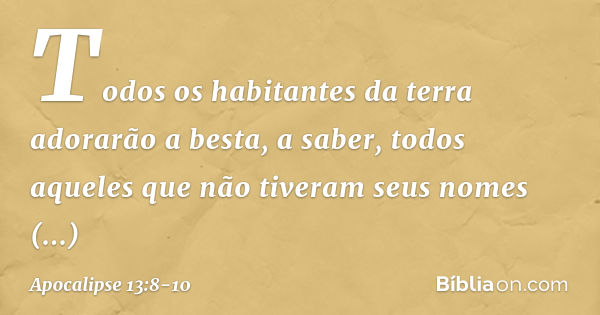 Apocalipse 13 8 10 Bíblia