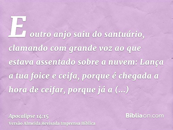 Apocalipse 14:15 - Bíblia