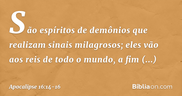 Apocalipse 16:14-16 - Bíblia