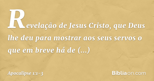 Apocalipse 1 1 3 Bíblia