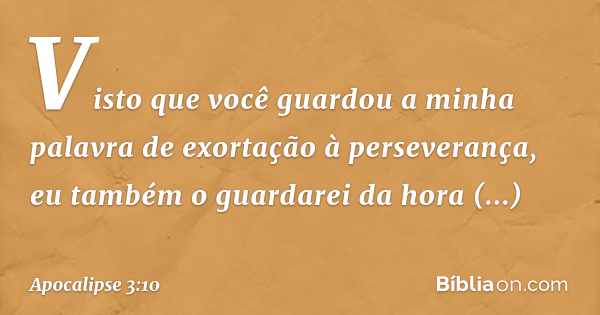 Apocalipse 3:10 - Bíblia