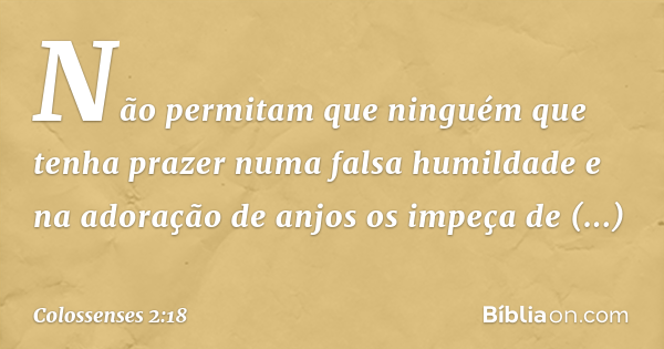 Colossenses 2:18 - Bíblia