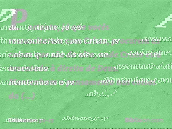 Colossenses 3:1-17 - Bíblia