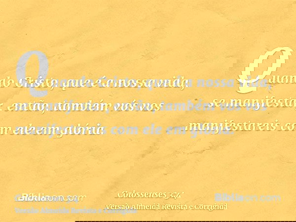 Colossenses 3:4 - Bíblia