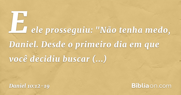 Daniel 10:12-19 - Bíblia
