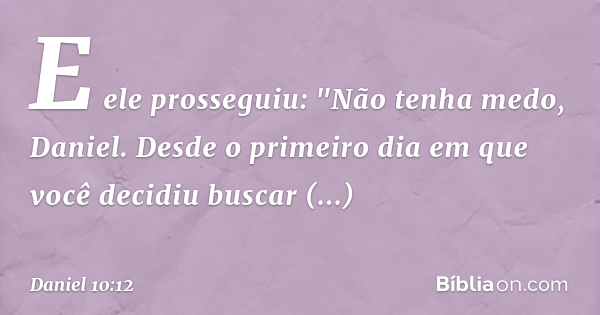 Daniel 10:12 - Bíblia