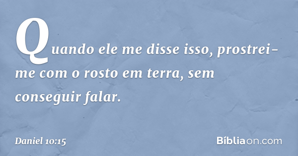 Daniel 10:15 - Bíblia