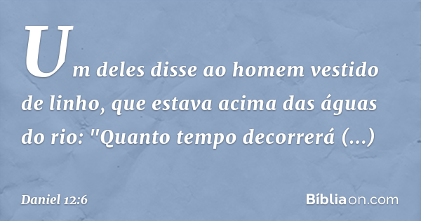 Daniel 12:6 - Bíblia