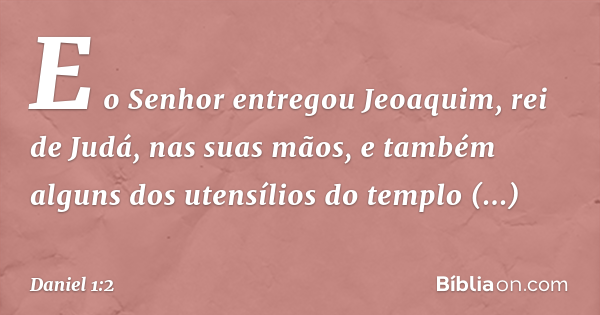 Daniel 1:2 - Bíblia