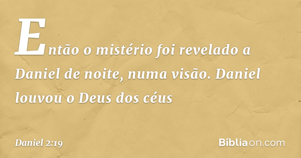 Daniel 2:19 - Bíblia