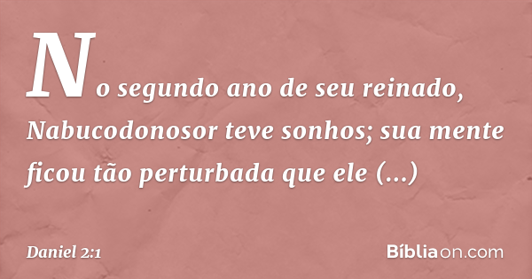 Daniel 2:1 - Bíblia