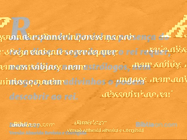 Daniel 2:27 - Bíblia