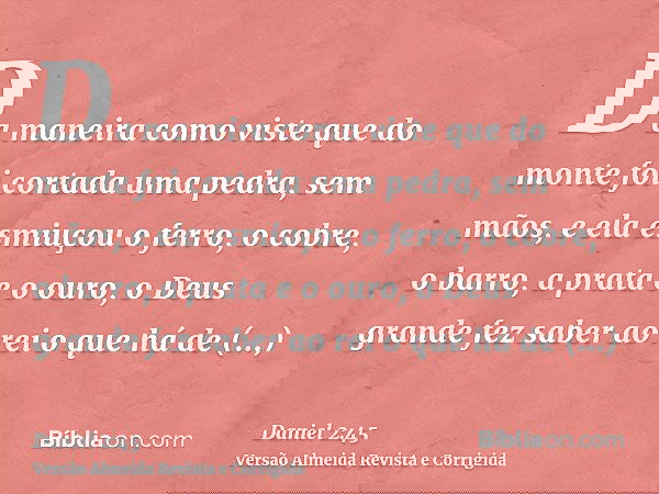 Daniel 2:45 - Bíblia