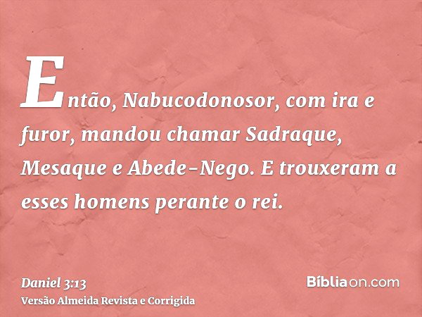 Daniel 3:13 - Bíblia