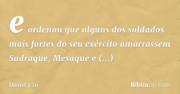 Daniel 3:20 - Bíblia