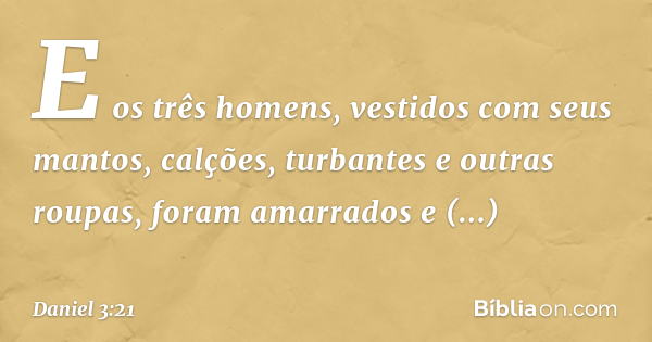 Daniel 3:21 - Bíblia