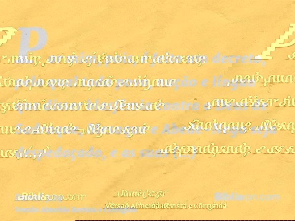 Daniel 3:29 - Bíblia