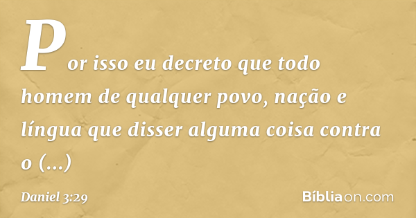 Daniel 3:29 - Bíblia