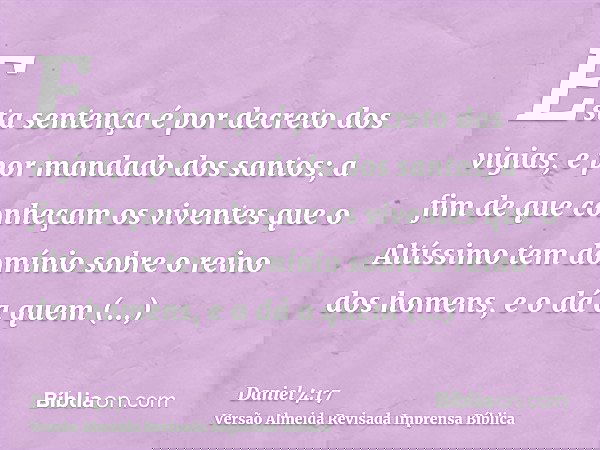 Daniel 4:17 - Bíblia