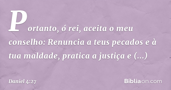 Daniel 4:27 - Bíblia