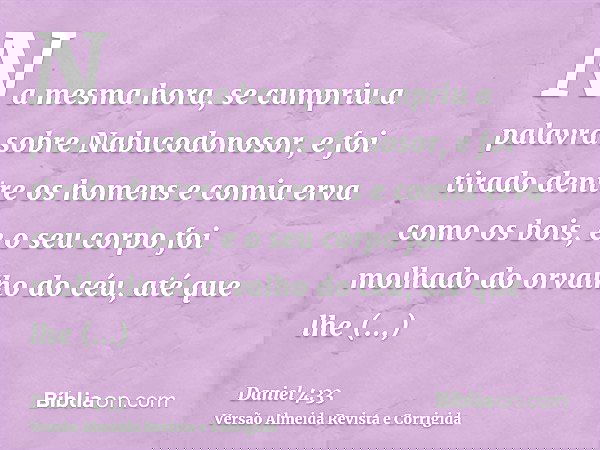 Daniel 4:33 - Bíblia