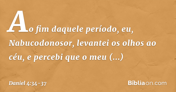 Daniel 4:34-37 - Bíblia