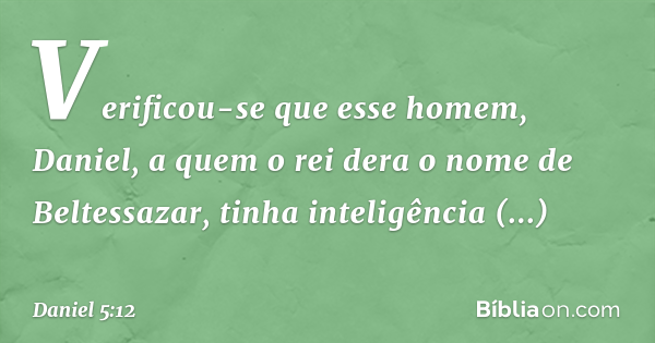 Daniel 5:12 - Bíblia
