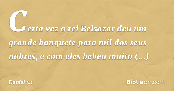 Daniel 5:1 - Bíblia