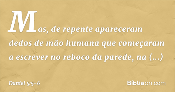 Daniel 5:5-6 - Bíblia