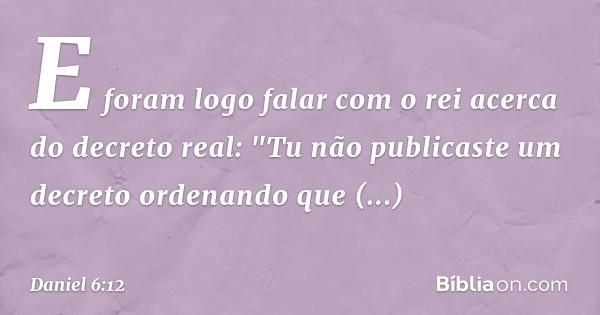 Daniel 6:12 - Bíblia