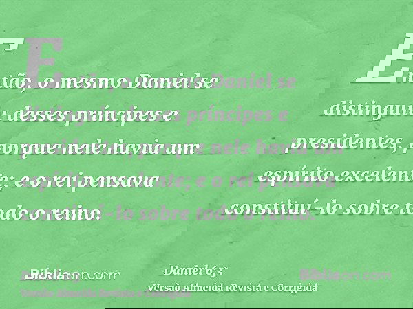 Daniel 6:3 - Bíblia