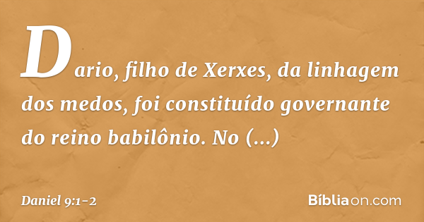 Daniel 9:1-2 - Bíblia