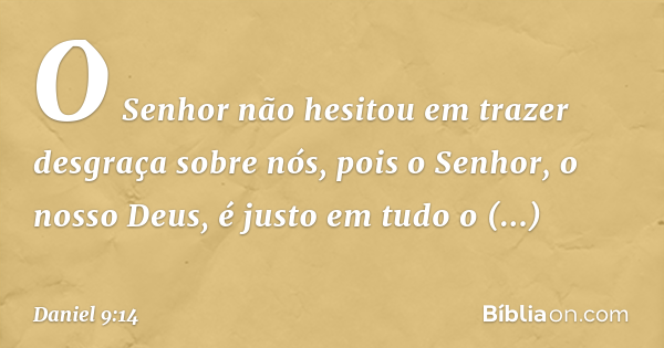 Daniel 9:14 - Bíblia