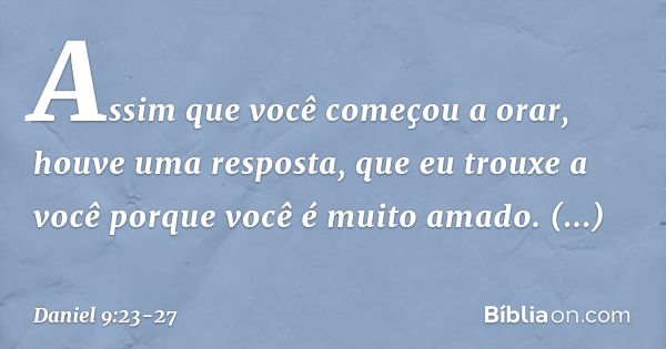 Daniel 9:23-27 - Bíblia
