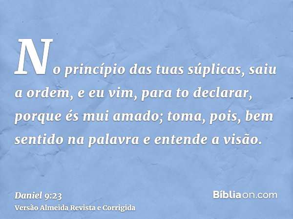 Daniel 9:23 - Bíblia