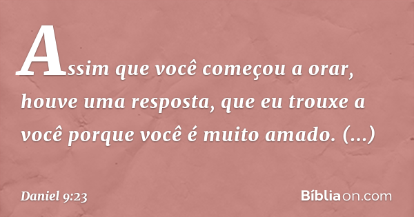 Daniel 9:23 - Bíblia