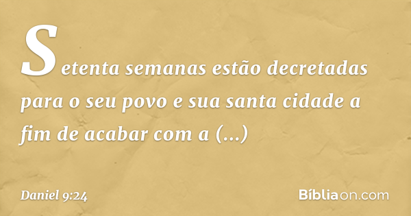 Daniel 9:24 - Bíblia