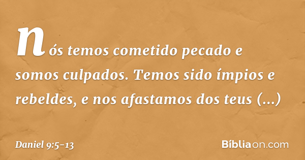 Daniel 9:5-13 - Bíblia