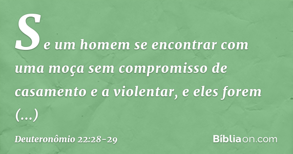 Deuteronômio 22:28-29 - Bíblia
