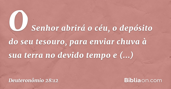 Deuteronômio 28:12 - Bíblia