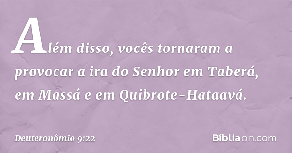 Deuteronômio 9:22 - Bíblia