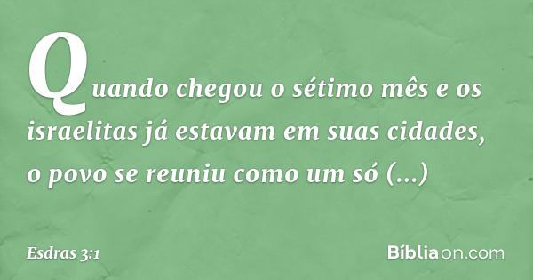 Esdras 3:1 - Bíblia