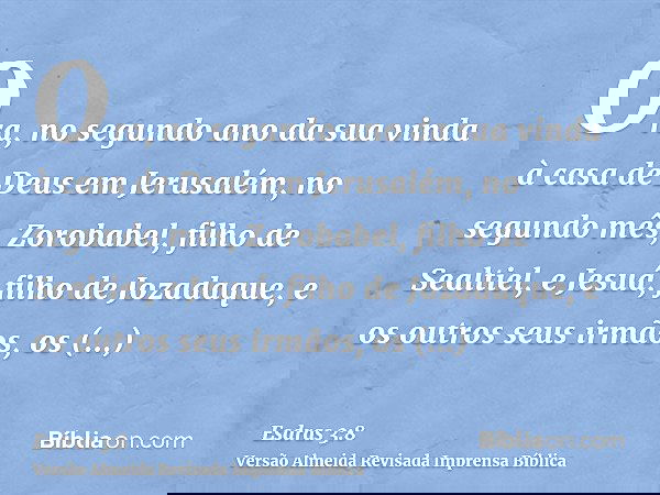 Esdras 3:8 - Bíblia