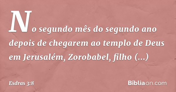 Esdras 3:8 - Bíblia