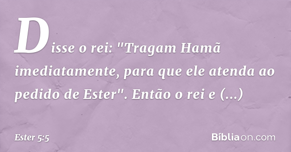 Ester 5:5 - Bíblia