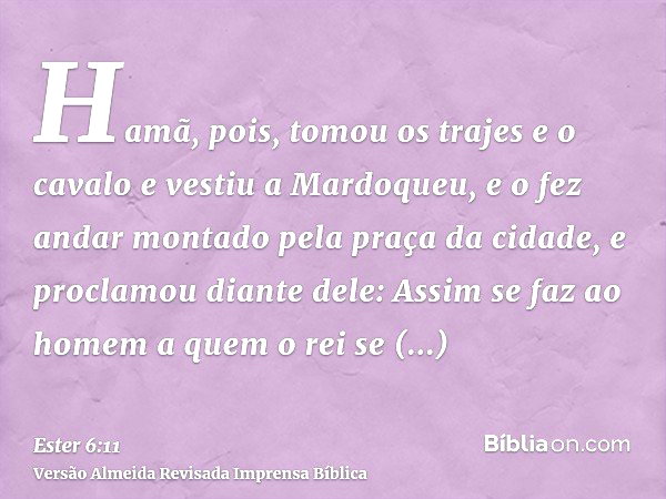 Ester 6:11 - Bíblia